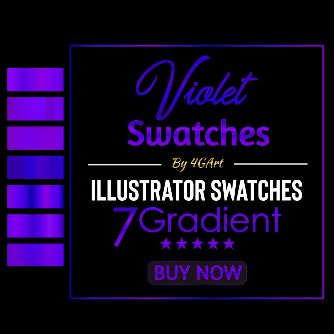Violet Color Gradient Swatches for Illustrator | Adobe Illustrator ...