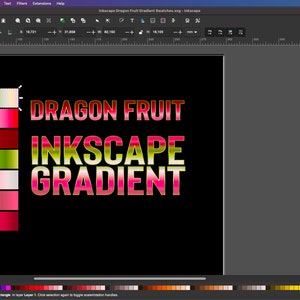 Dragon Fruit Color Gradient Swatches for Inkscape | Inkscape Dragon ...