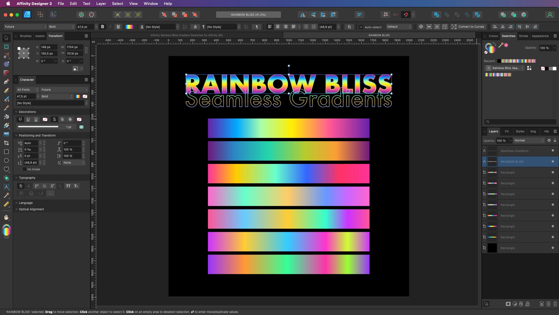7 Rainbow Gradient for Affinity Designer and Affinity Photo - Etsy