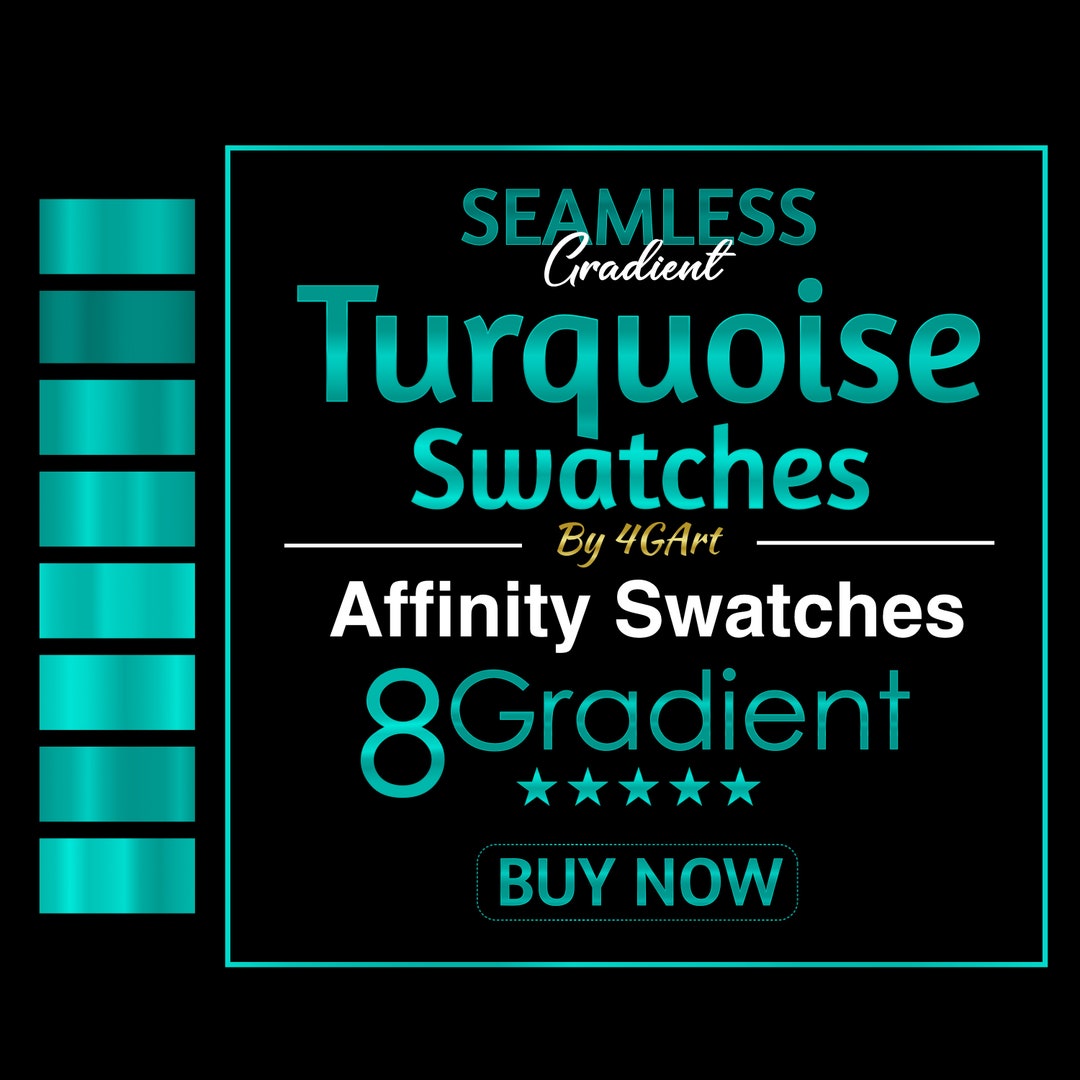 Seamless Turquoise Color Gradient Swatches for Affinity Designer ...
