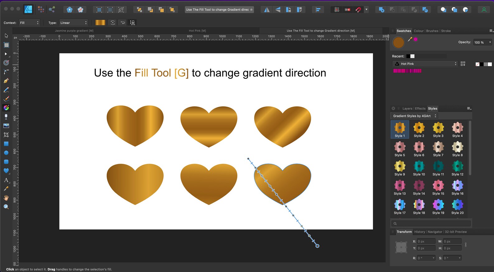 Affinity Gradient Styles for Affinity Designer, Affinity Photo and ...