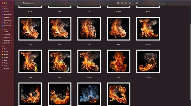19 Fire With Smoke Overlays, Photoshop Fire Smoke Overlays, DIGITAL ...