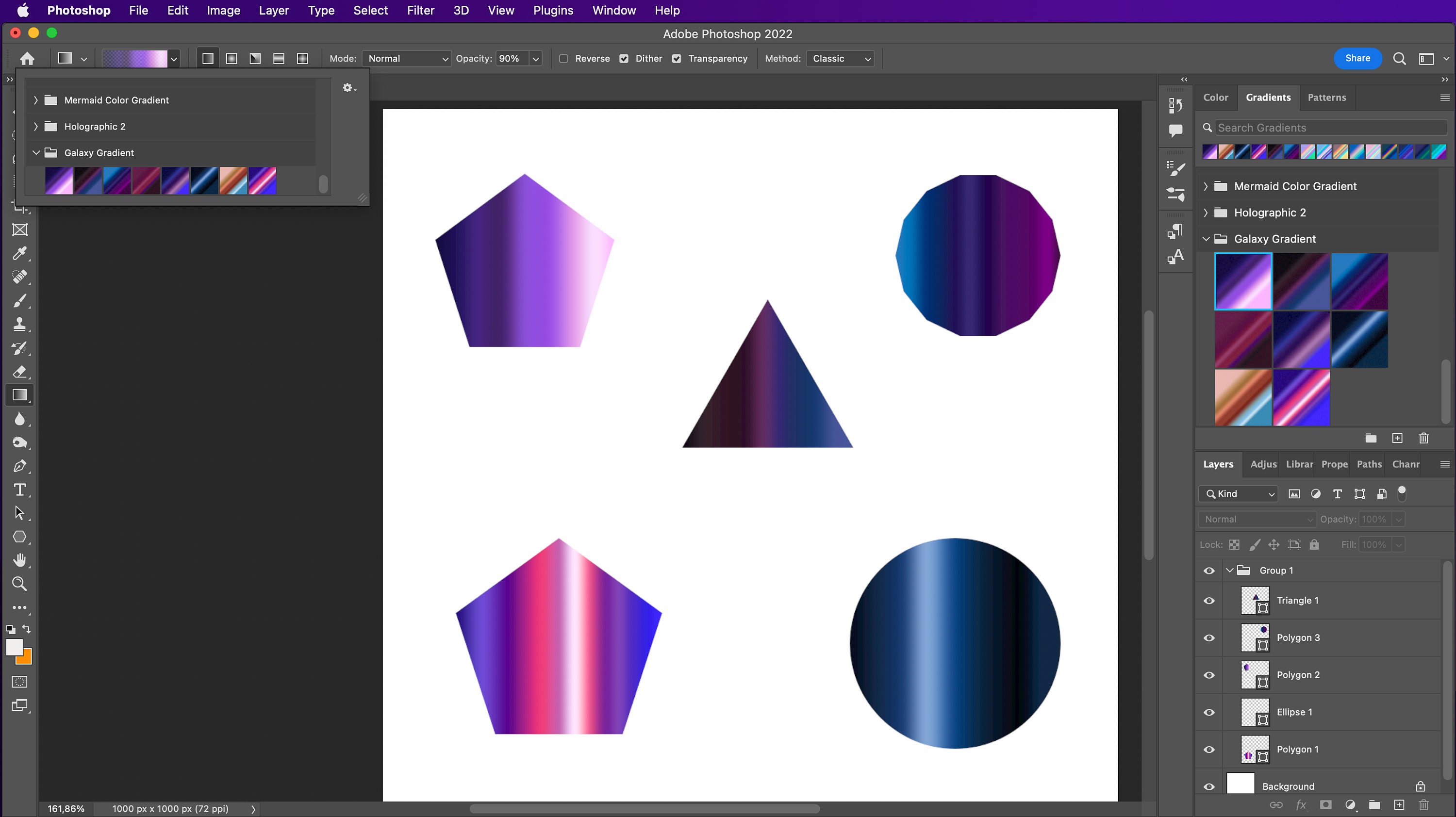 8 Galaxy Color Gradient for Adobe Photoshop and Photopea.com ...