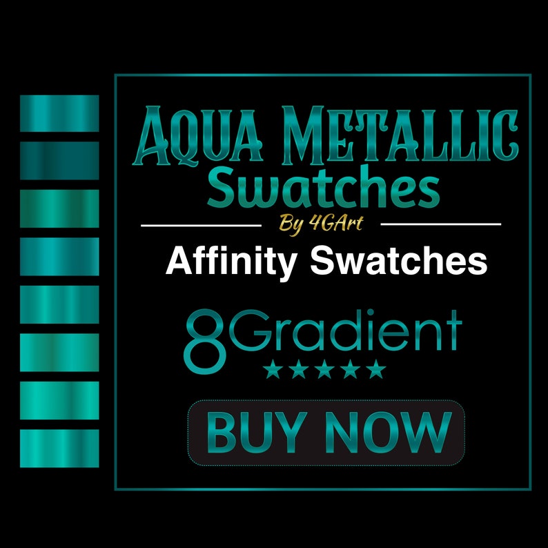 8 Aqua Metallic Gradient for Affinity Designer and Affinity Photo - Etsy