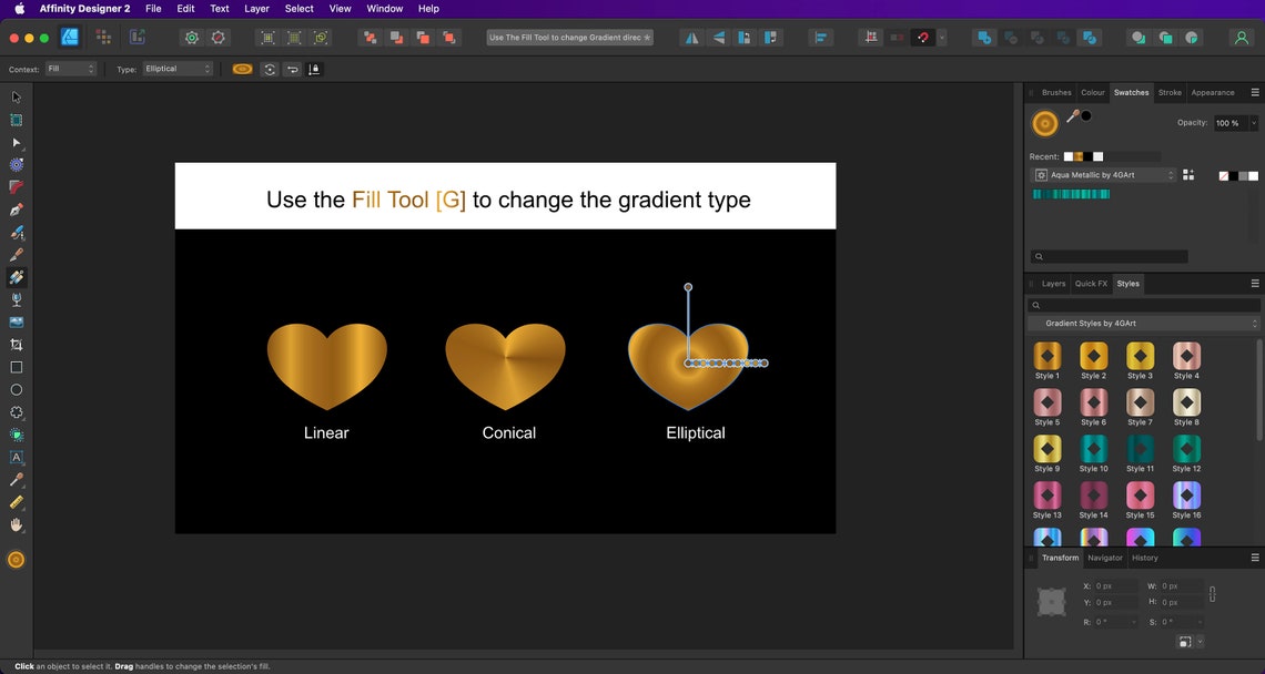 Affinity Gradient Styles for Affinity Designer, Affinity Photo and ...