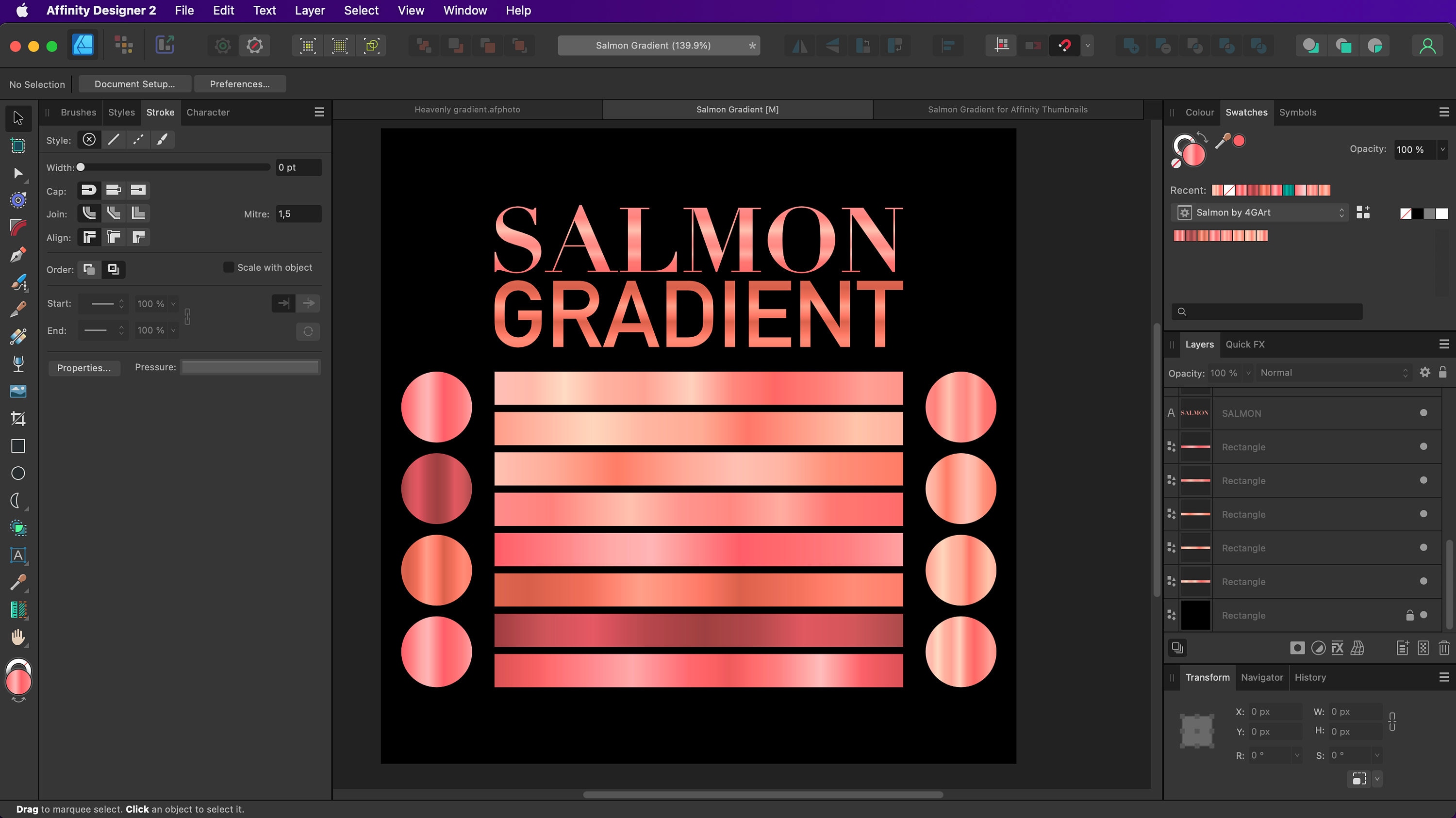 Salmon Gradient for Affinity Designer and Affinity Photo | Affinity ...