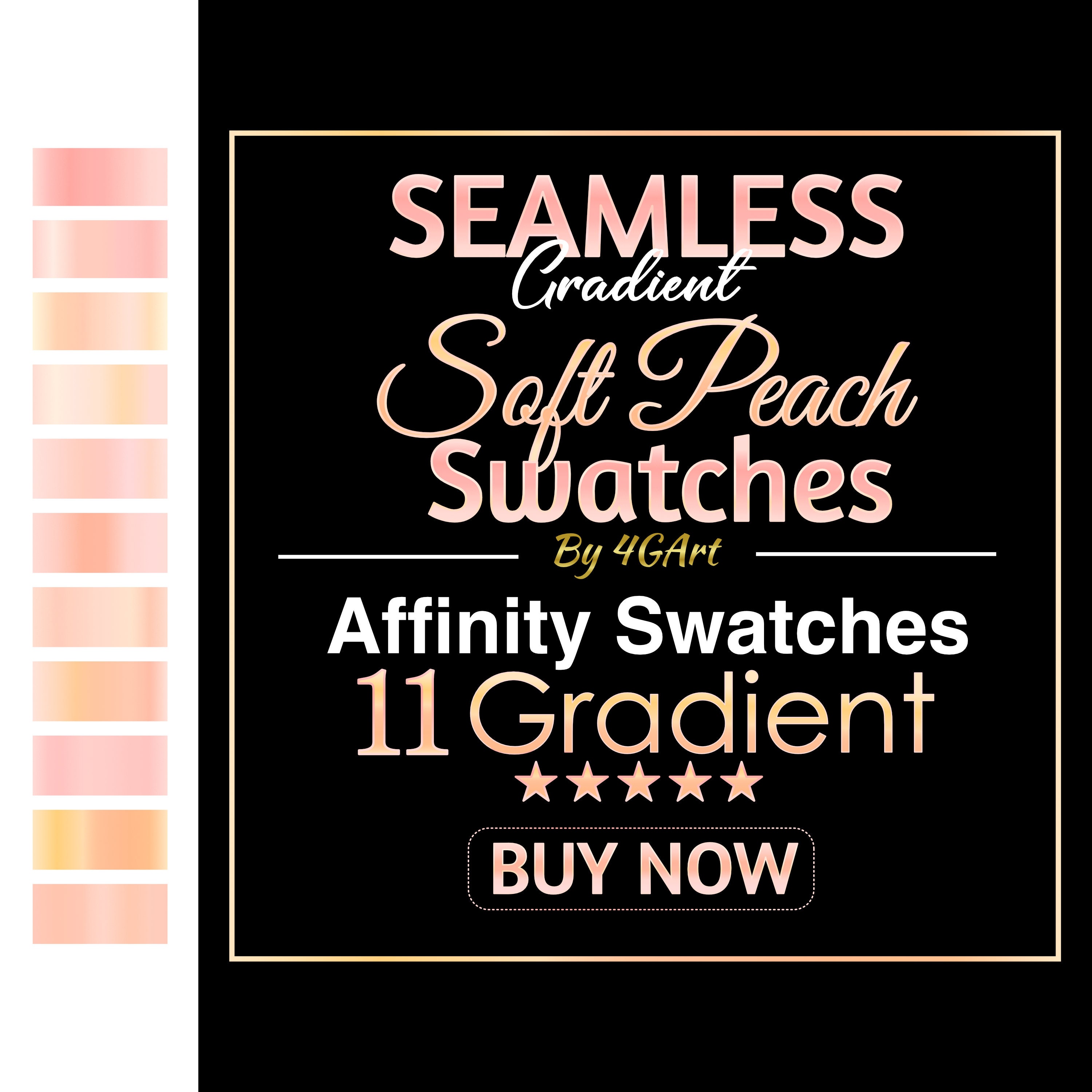 Soft Peach Color Gradients Swatches for Affinity Designer, Photo and ...