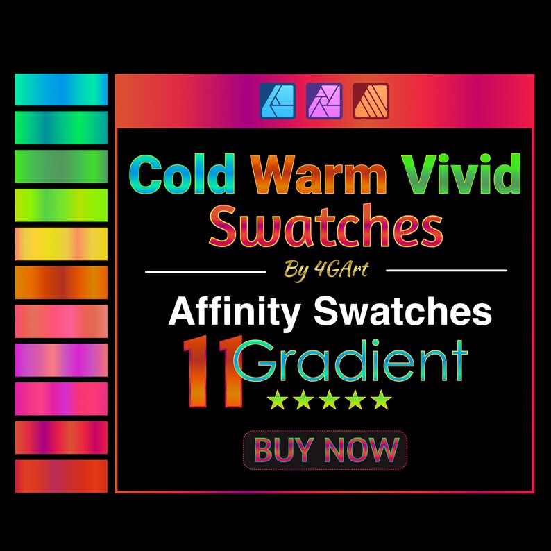 Affinity Gradient Swatches Collection Bundle 3 for Affinity Designer ...