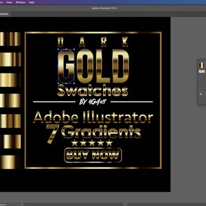 Dark Gold Gradient Swatches for Adobe Illustrator | Dark Gold Gradient ...