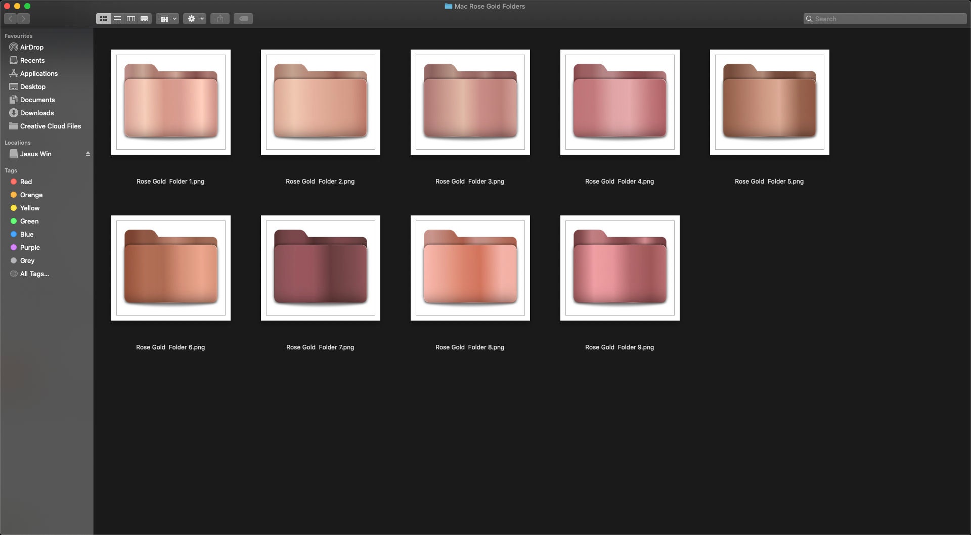 Rose Gold Metallic Desktop Folder Icon for MAC and WINDOWS | Folder ...