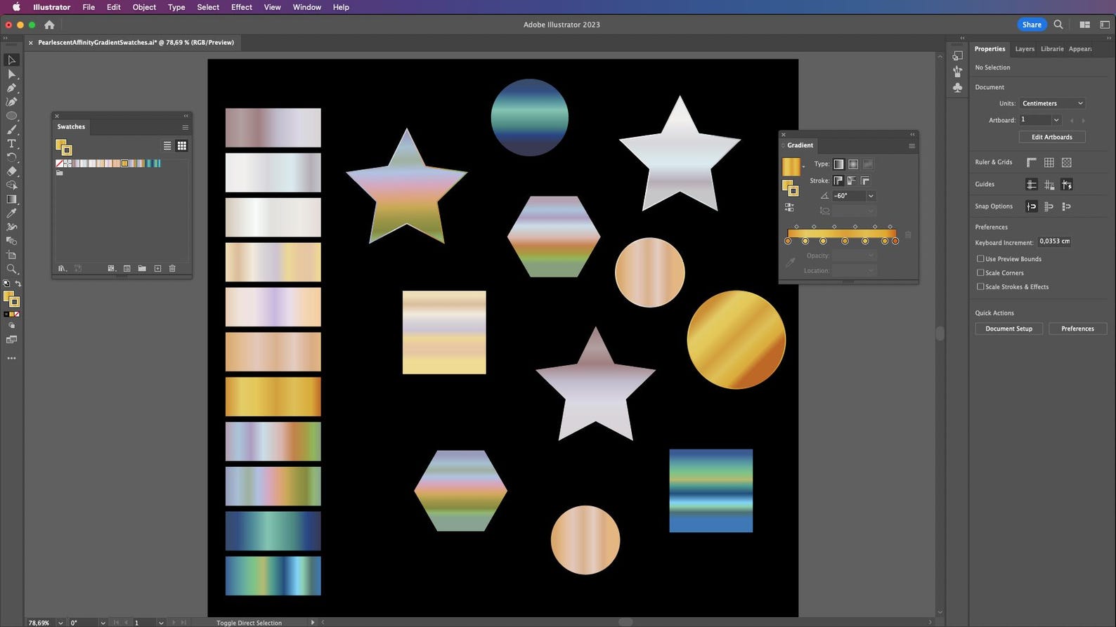 Pearlescent Gradient Swatches for Illustrator | Pearl Gradient | Adobe ...