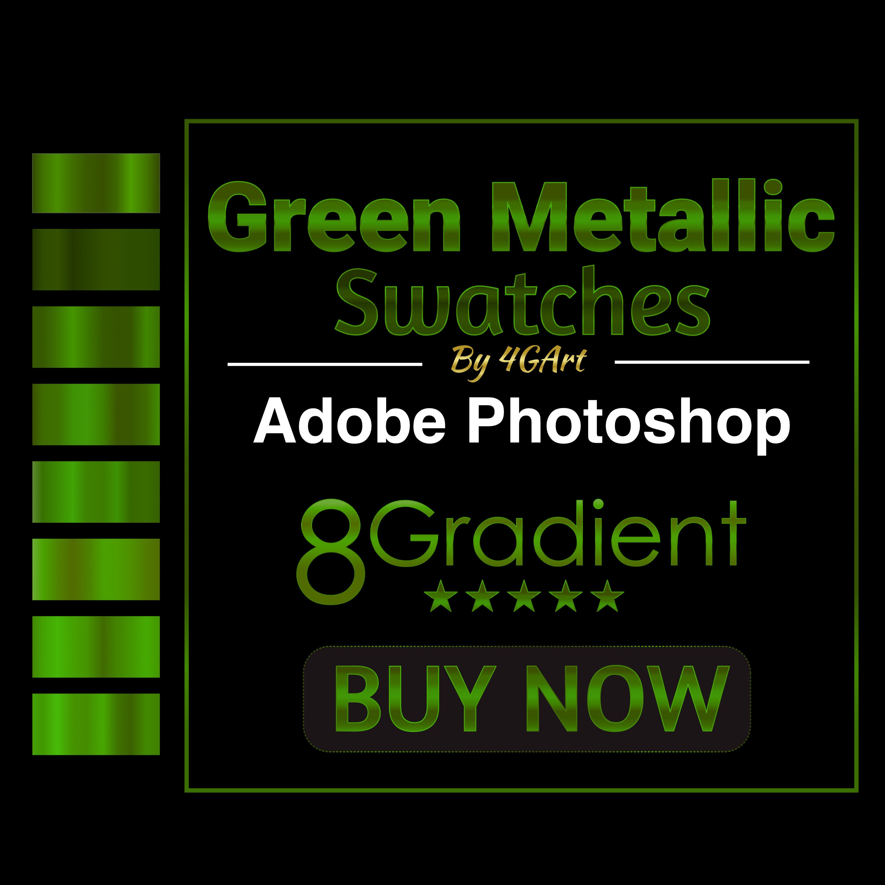 Green Metallic Color Gradient for Photoshop and Photopea.com - Etsy
