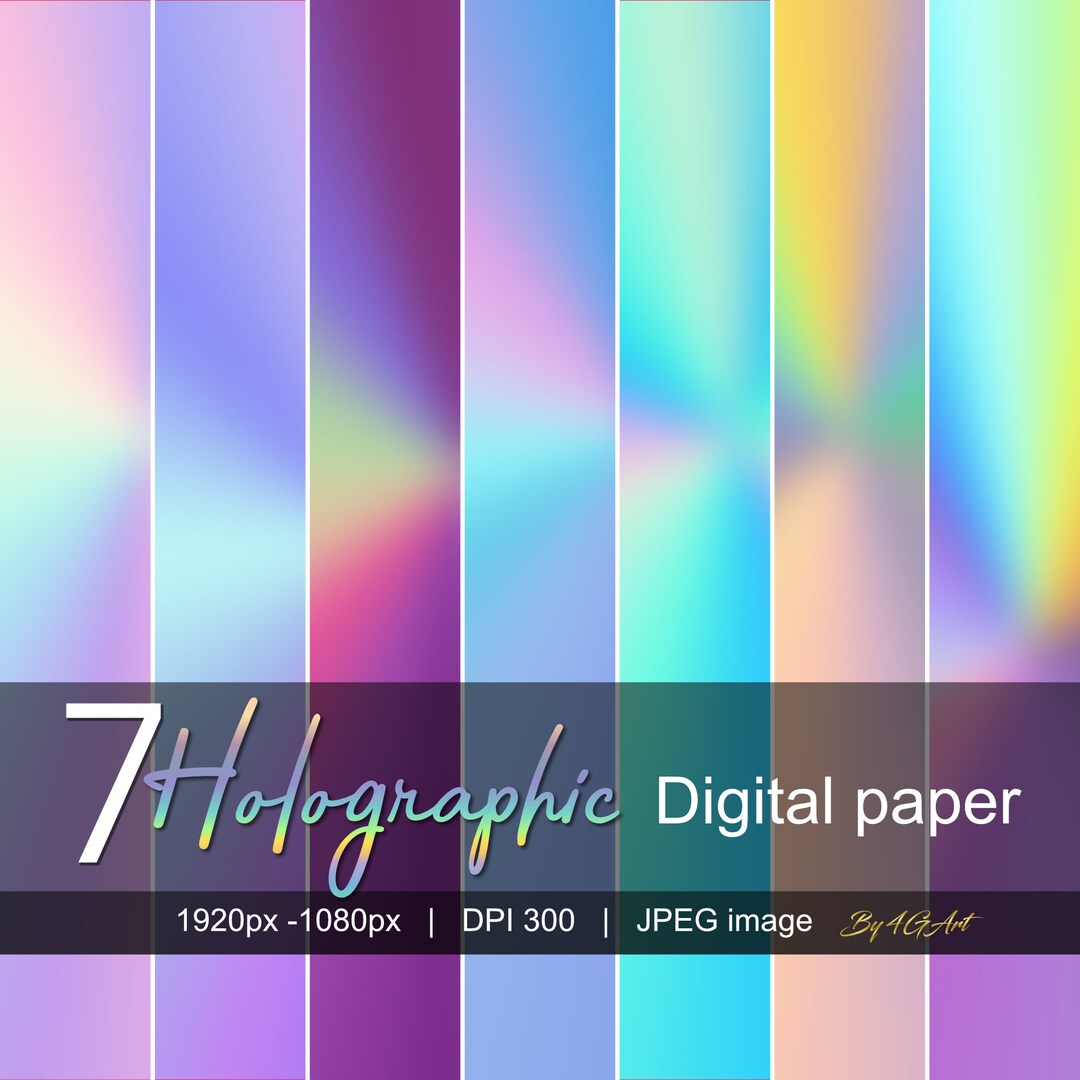 Holographic Digital Paper | Rainbow Color | Unicorn Color Desktop ...