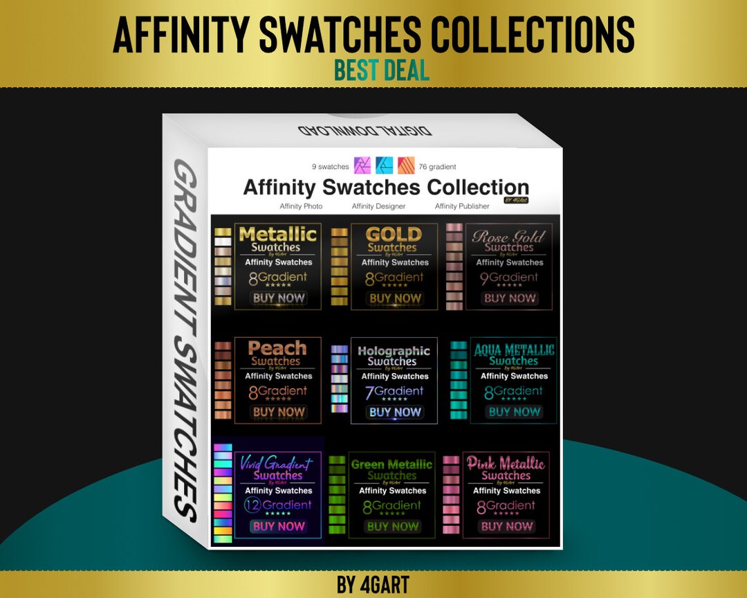 Affinity Gradient Swatches Collection Bundle for Affinity Designer ...