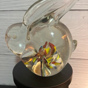 Art Glass Bunny Rabbit Paperweight - Etsy