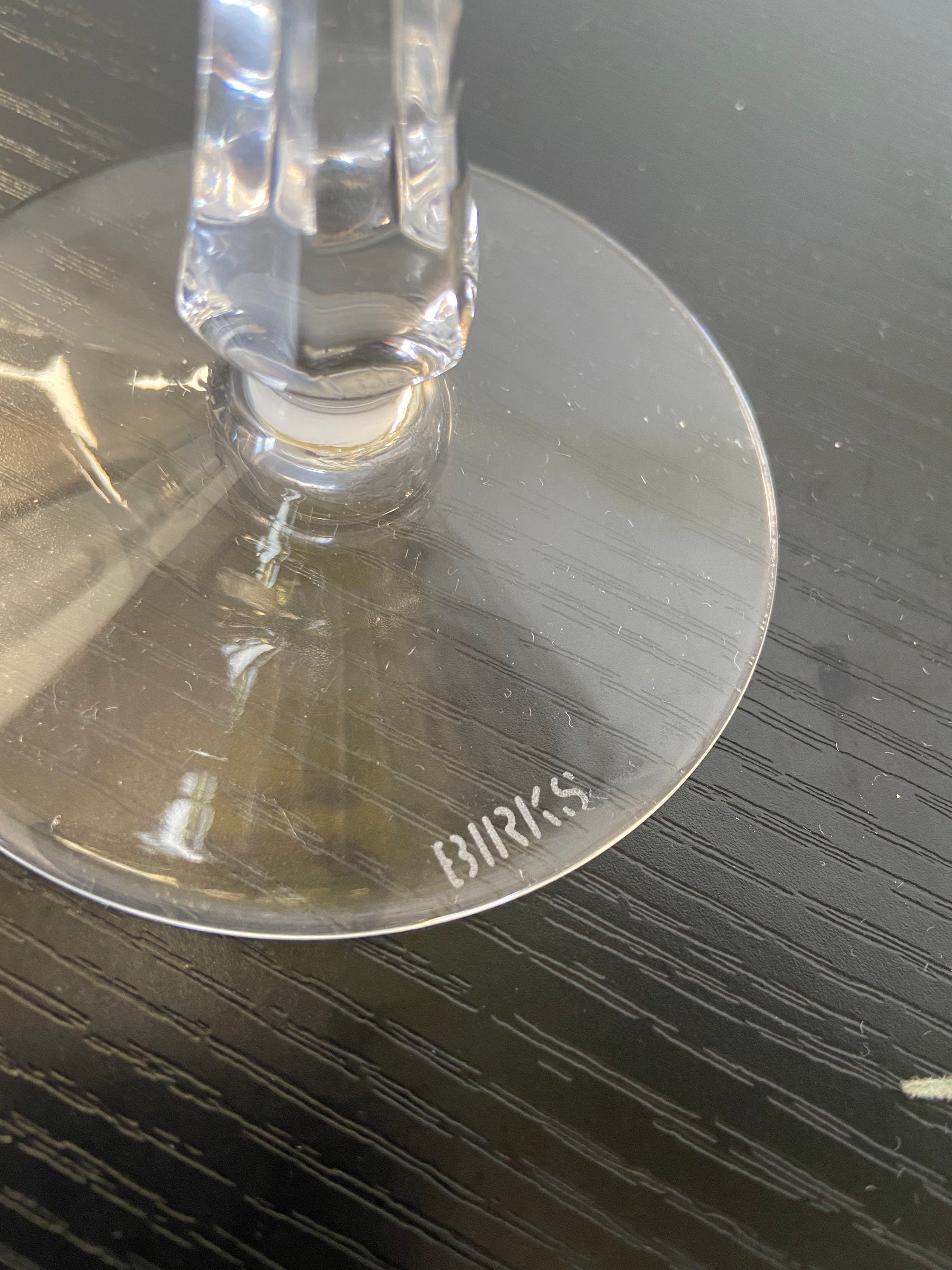 Henry Birks Golden Yellow Cut to Clear Crystal Martini Glass - Etsy Canada