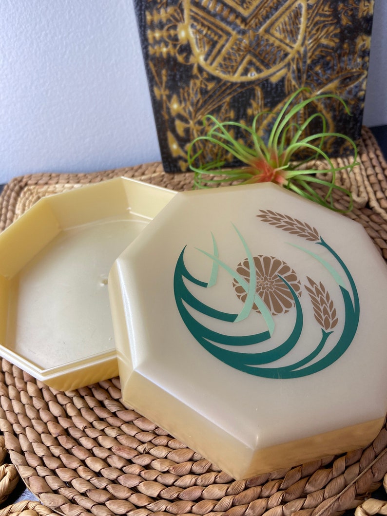 Vintage Octagonal Merle Norman Celluloid Powder Container-floral and ...