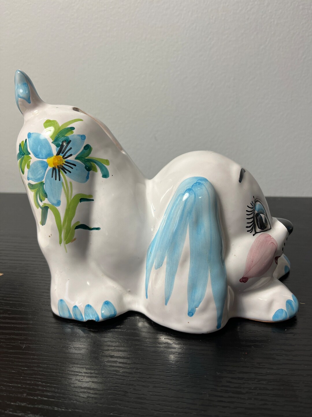 Vintage Ceramic Playful Puppy Coin Bank Piggy Bank Made in Italy - Etsy