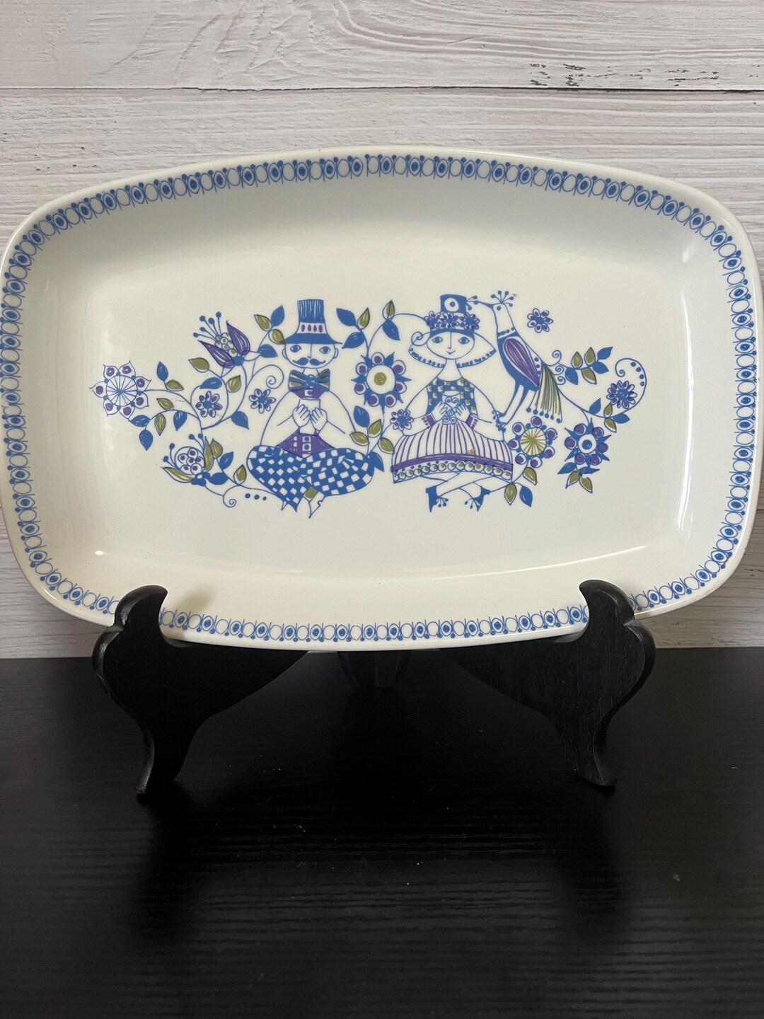 Vintage Turi Design Figgjo Lotte Rectangular Platter Dish-norway - Etsy
