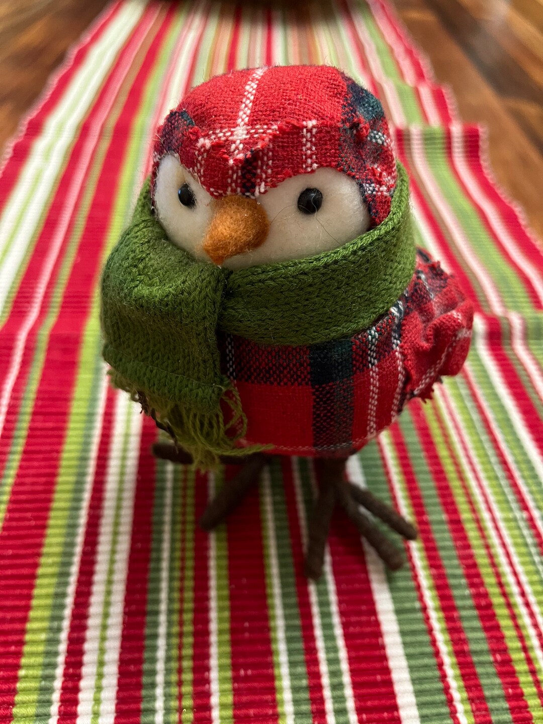 Collectible Target Featherly Friends Christmas Bird- Red Plaid Green ...
