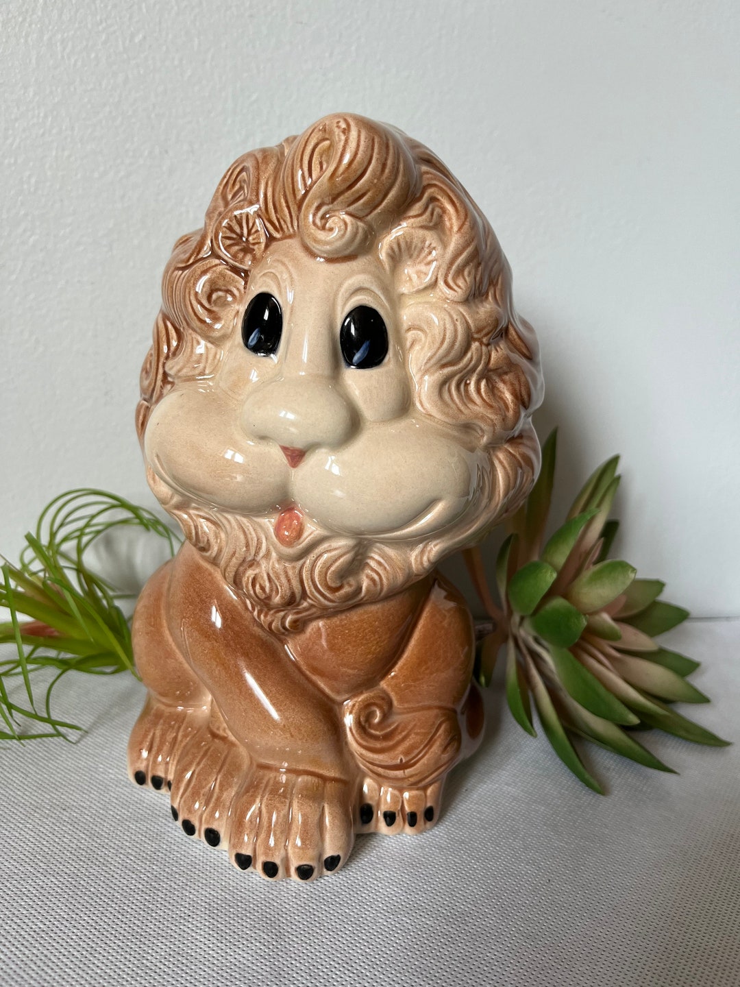 Vintage Atlantic Mold Lion Piggy Bank Coin Bank - Etsy
