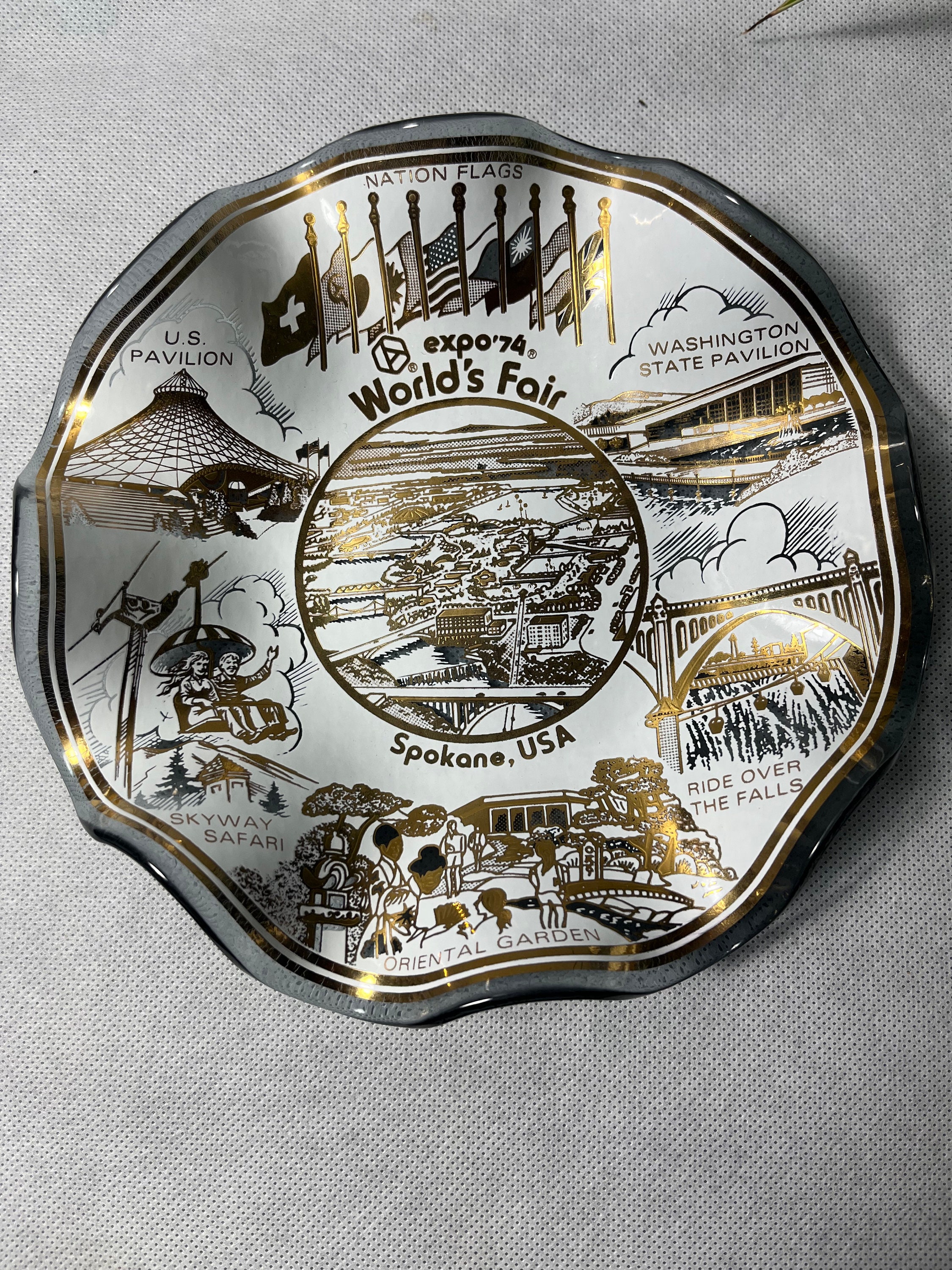 Expo 74 Worlds Fair Glass Trinket Dish - Etsy