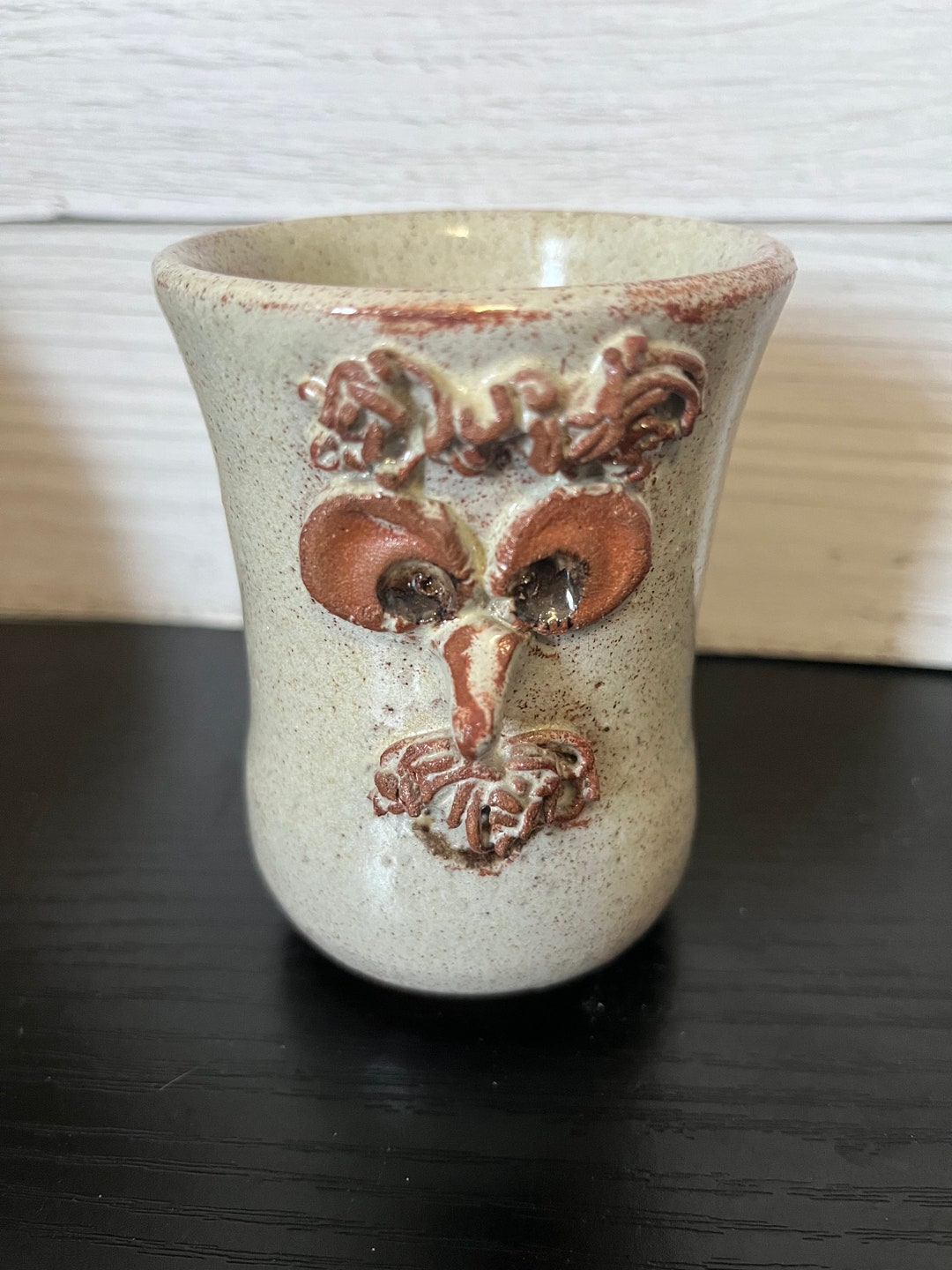 Clay Pottery Funny Face Mug - Etsy