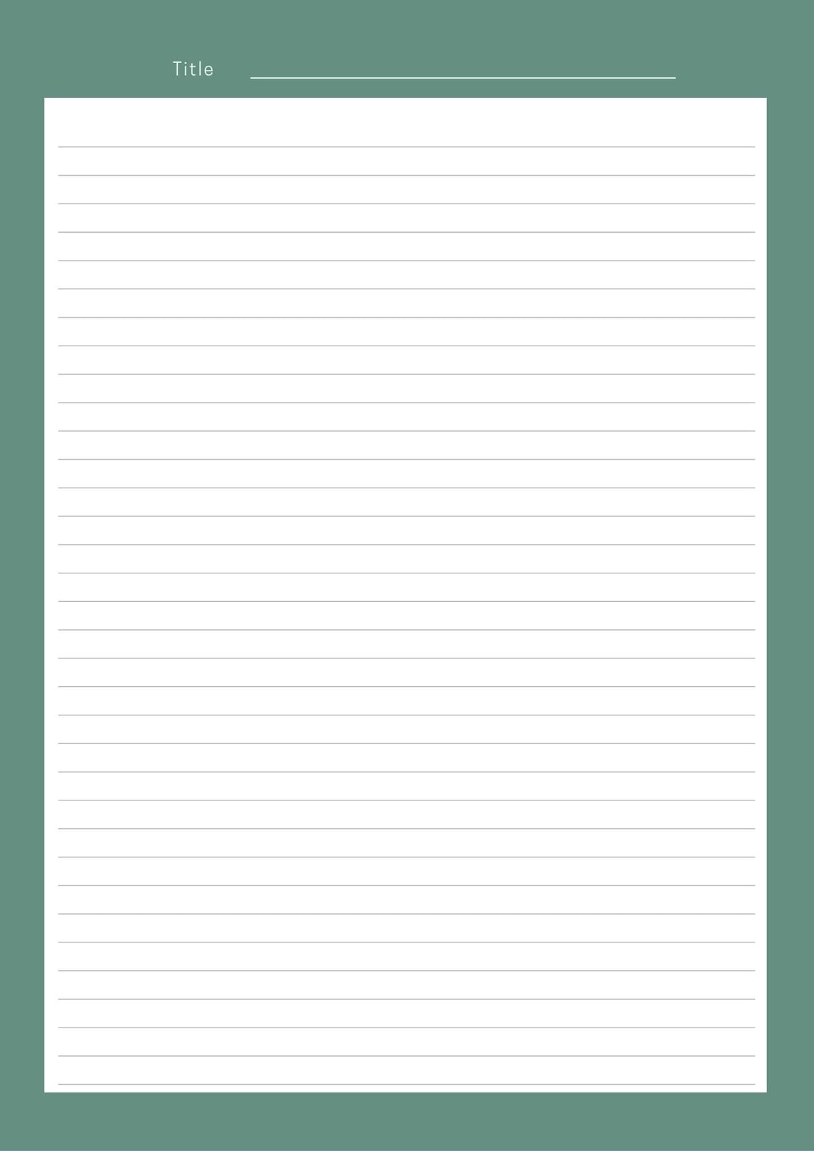 Printable Note Page A4 Size Lined Note Page Notepad - Etsy