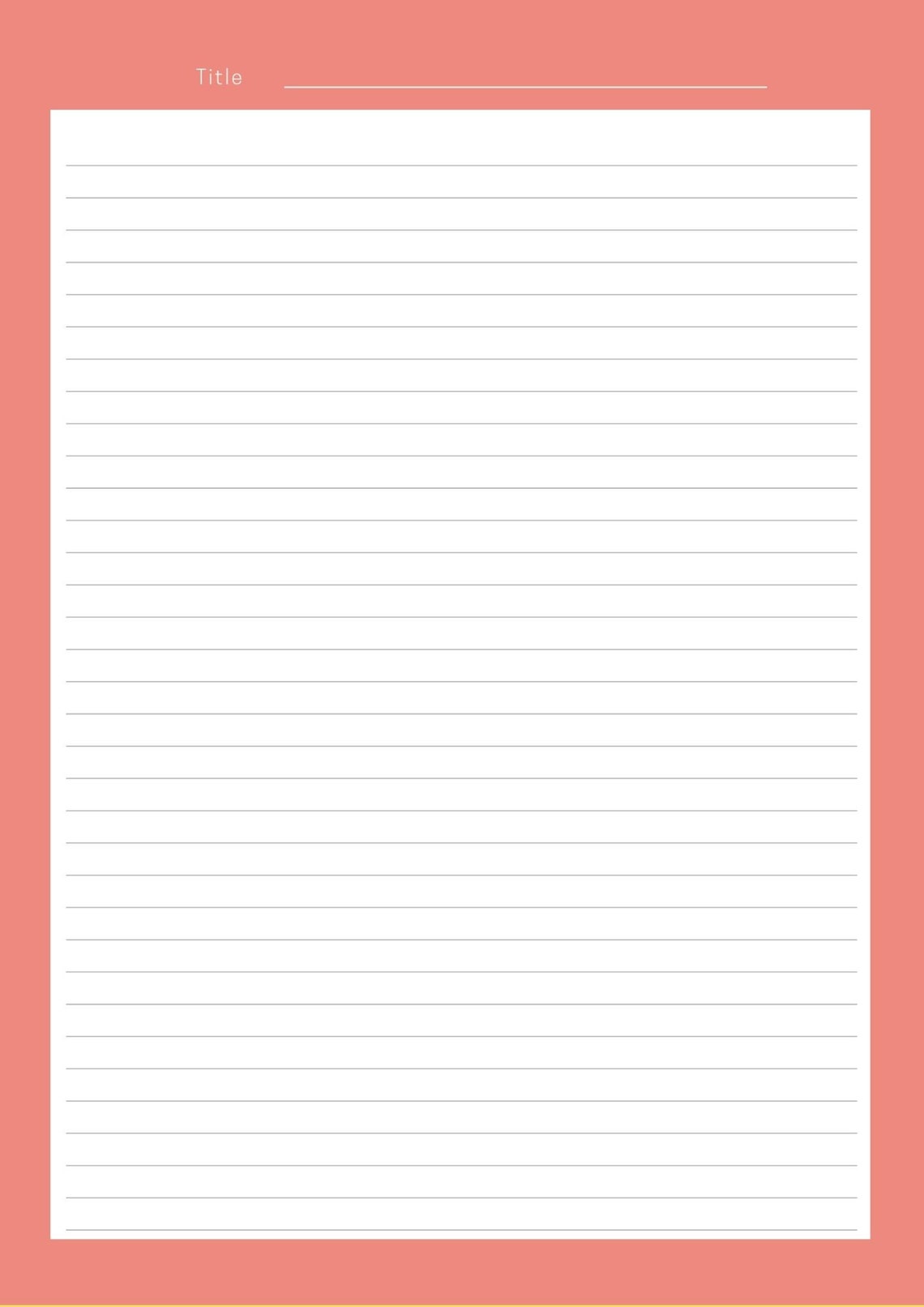 Printable Note Page A4 Size Lined Note Page Notepad - Etsy