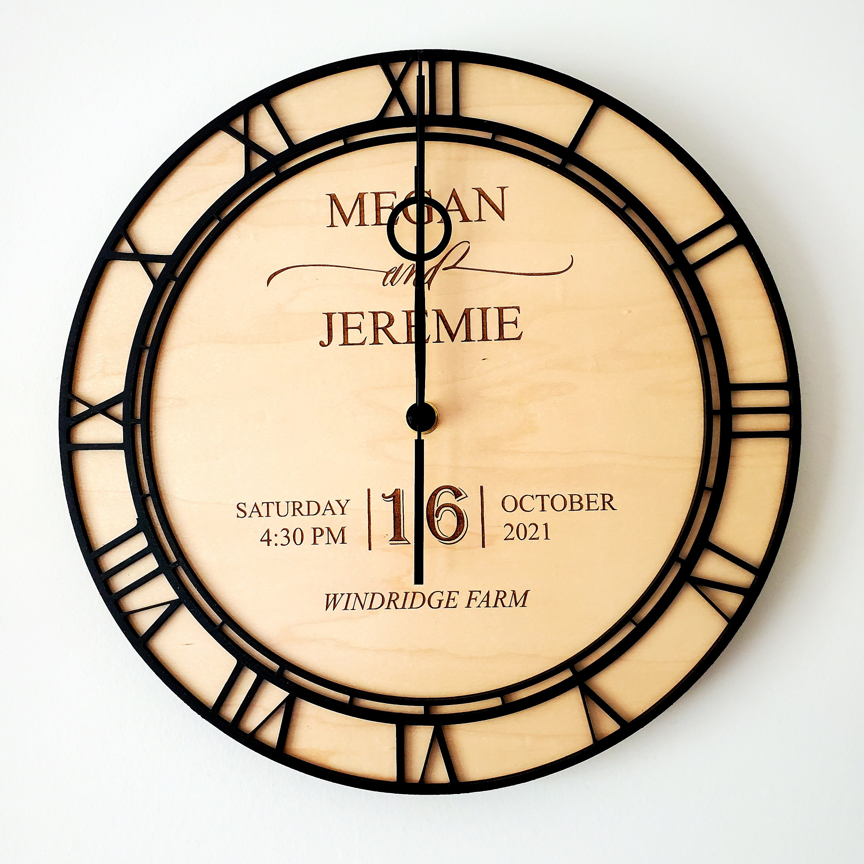 Wedding Clock - Personalized Clock - Anniversary Clock - Custom Wedding ...