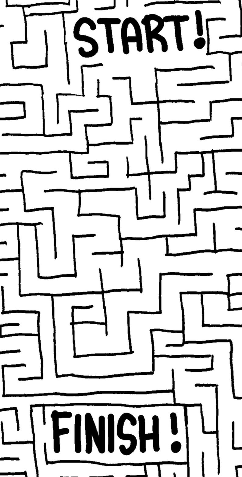 Easy Hand-drawn Maze - Etsy