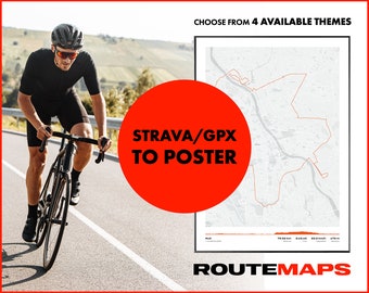 Strava Map Print - Etsy