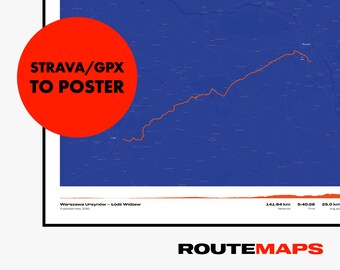 Strava Map Poster | Etsy