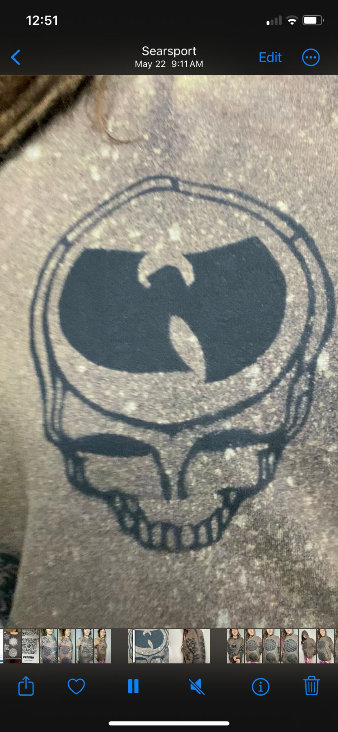 Made to Order Custom Pullover Wu Tang Stealie, Grateful Dead Flower of ...