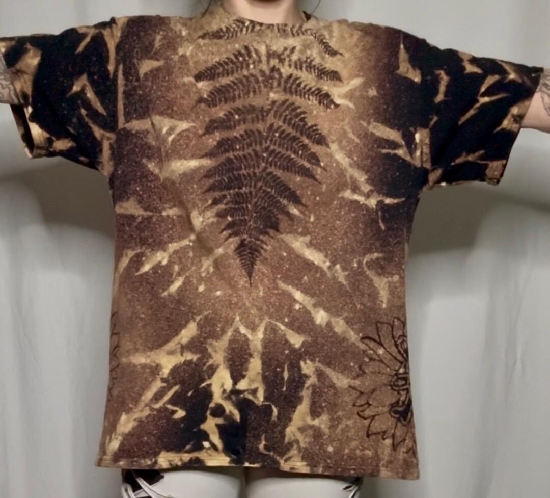 Made to Order! Custom Bleach Dye Fern/grateful Dead Dancing Bear ...