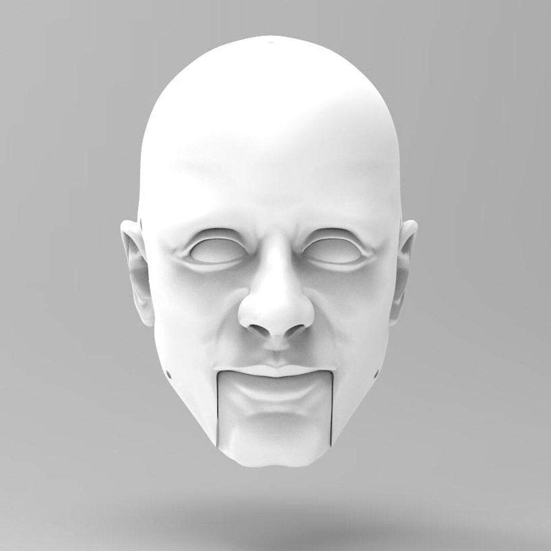 Man With a High Forehead Marionette Head STL File - Digital File for 3D ...