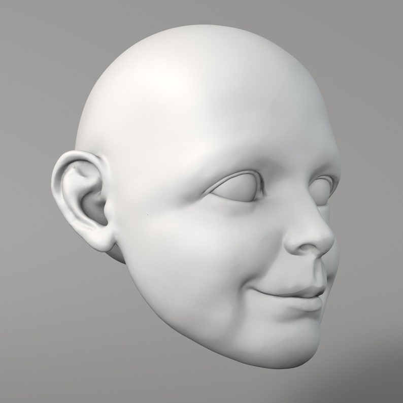 Little Girl Marionette Head STL File - Digital File for 3D Printing ...