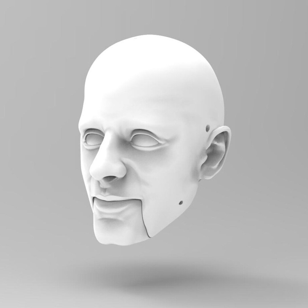 Man With a High Forehead Marionette Head STL File - Digital File for 3D ...