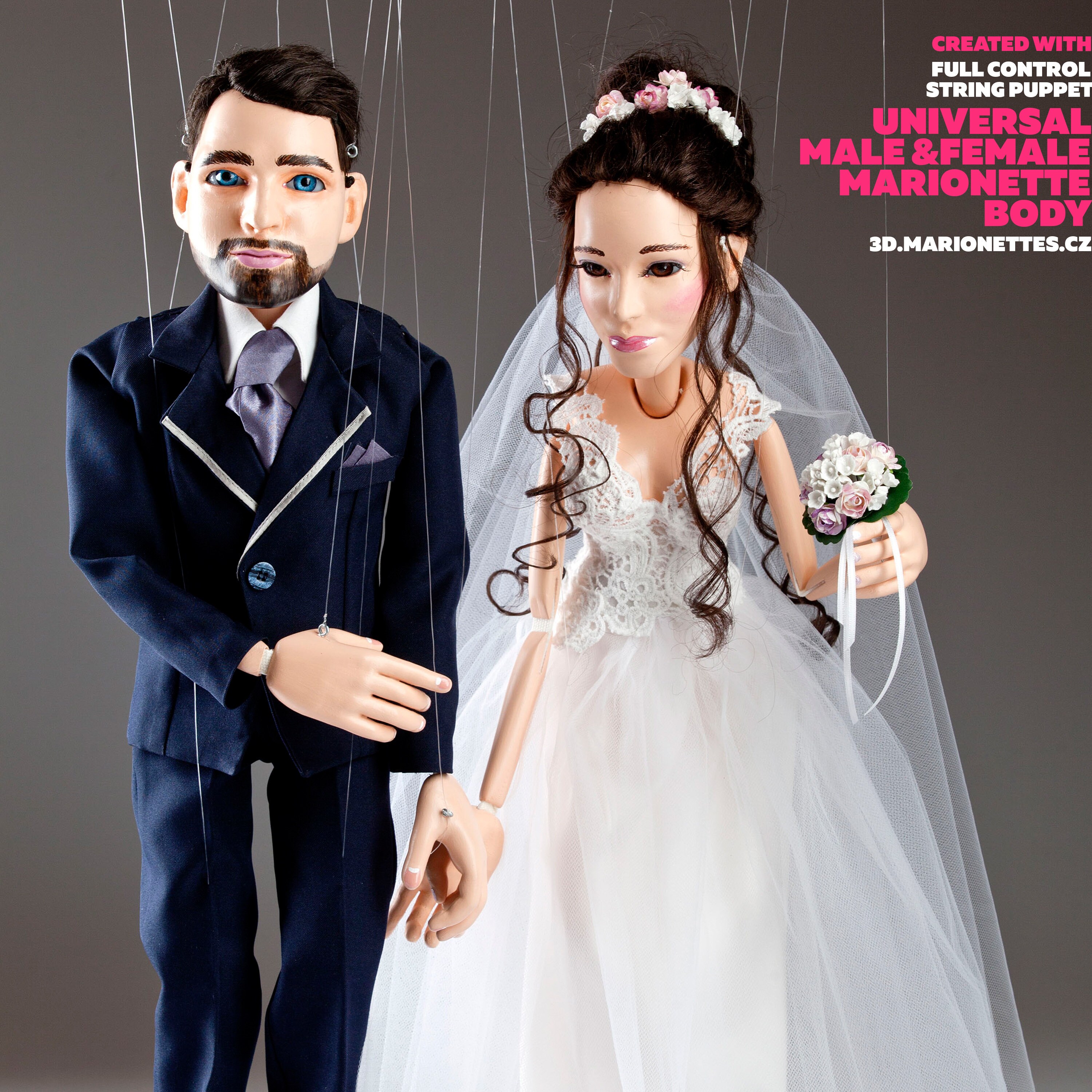 Full Control Fefemale Marionette STL File - Digital File for 3D ...