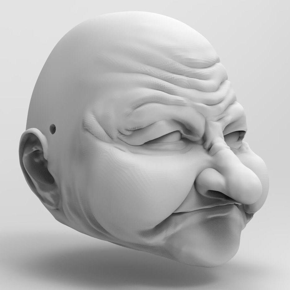 Very Old Man Marionette Head STL File - Digital File for 3D Printing ...