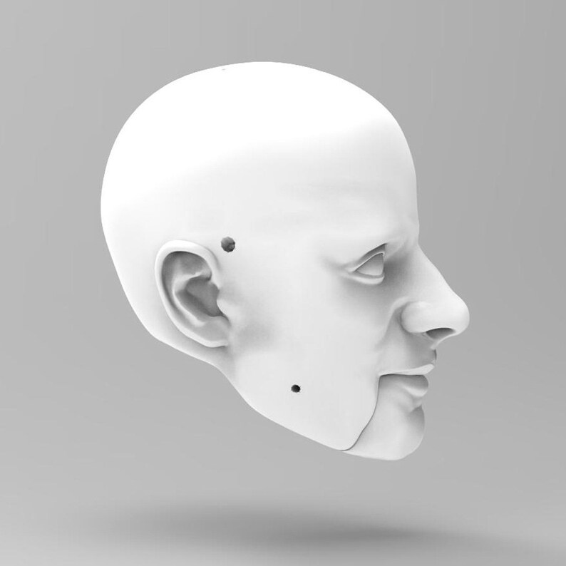 Man With a High Forehead Marionette Head STL File Digital File for 3D ...