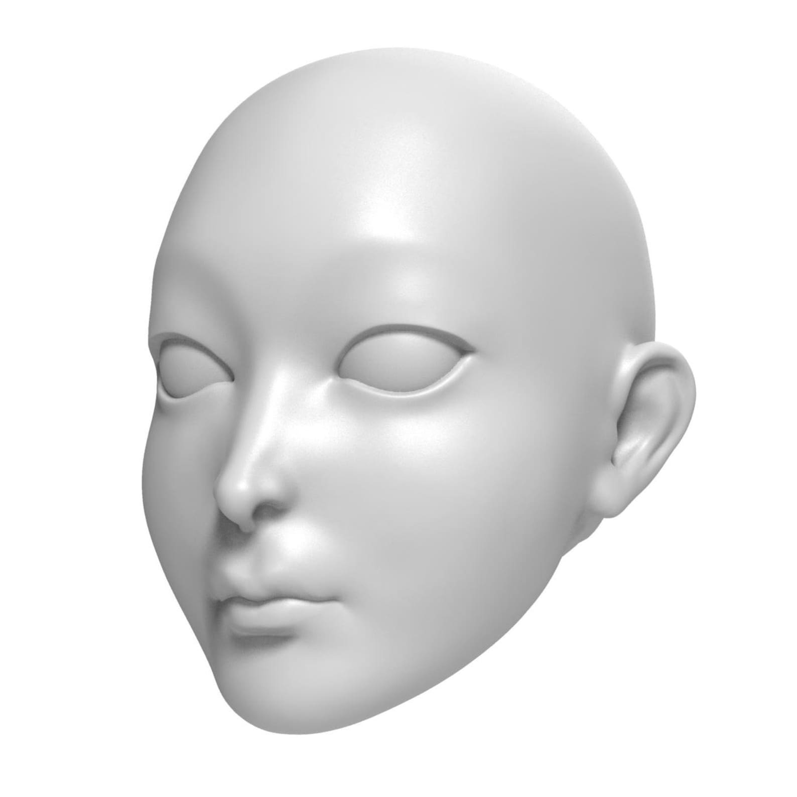 Princess Marionette Head STL File - Digital File for 3D Printing ...
