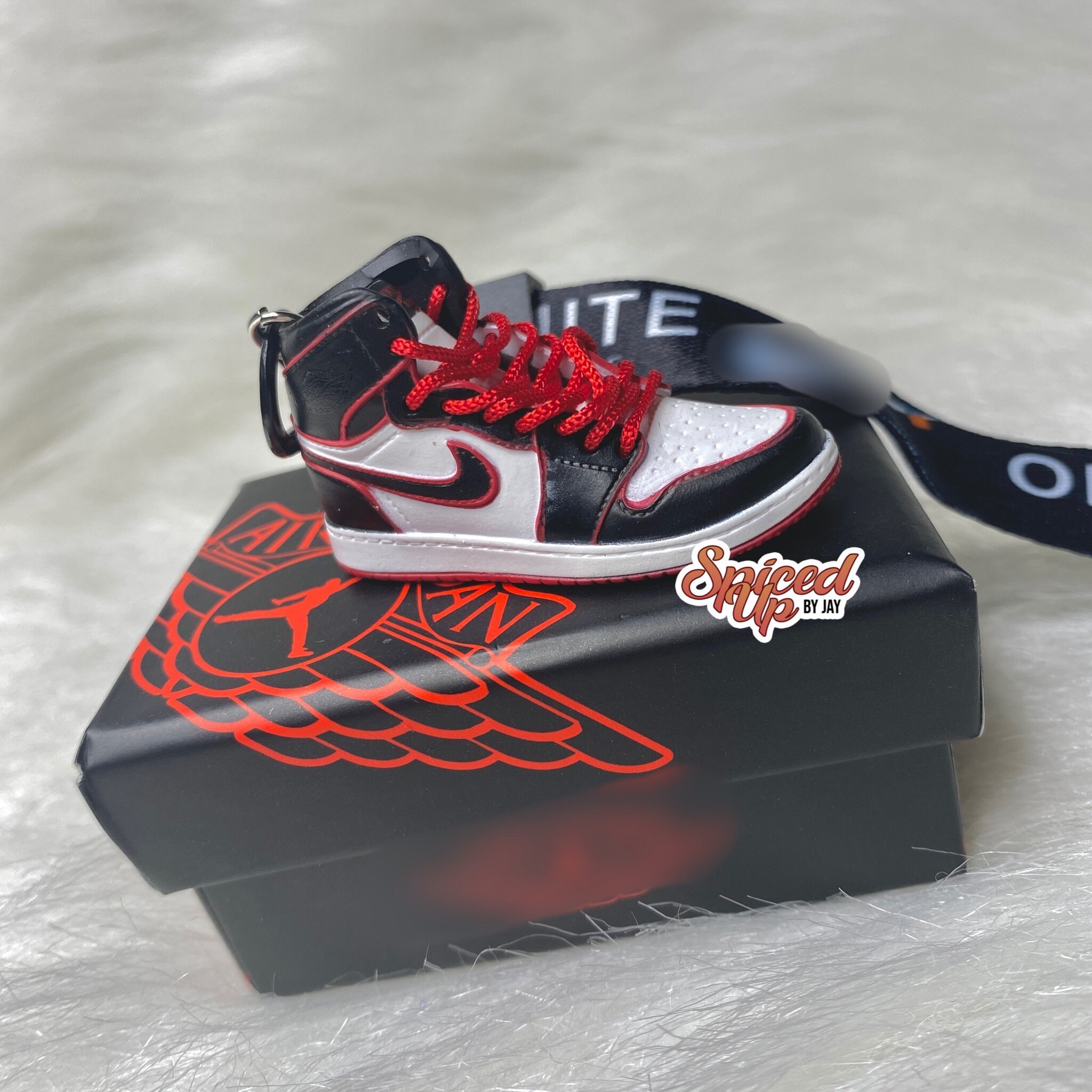 3D Mini Sneaker Shoe Keychain and Lanyard W/ Box for Sneakerheads AJ ...