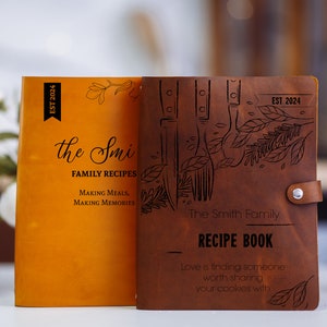Custom Leather Cook Bookfamily Heirloom Recipe Bookpersonalized Gift - Etsy