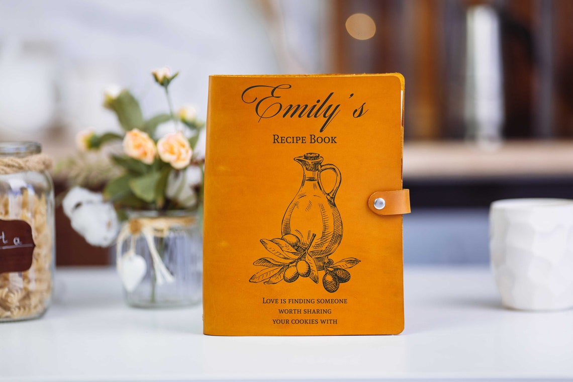 Custom Leather Cook Bookfamily Heirloom Recipe Bookpersonalized Gift - Etsy