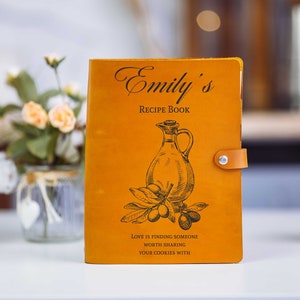 Custom Leather Cook Bookfamily Heirloom Recipe Bookpersonalized Gift - Etsy