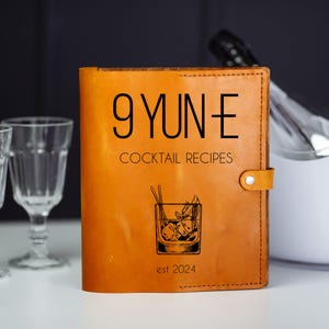 Personalized Cocktail Recipe Book\barware and Cocktail Gifts\custom ...