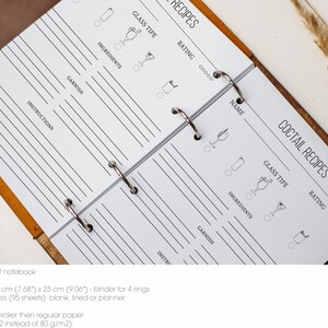 Personalized Cocktail Recipe Book\barware and Cocktail Gifts\custom ...