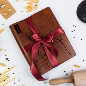Custom Leather Cook Bookfamily Heirloom Recipe Bookpersonalized Gift - Etsy