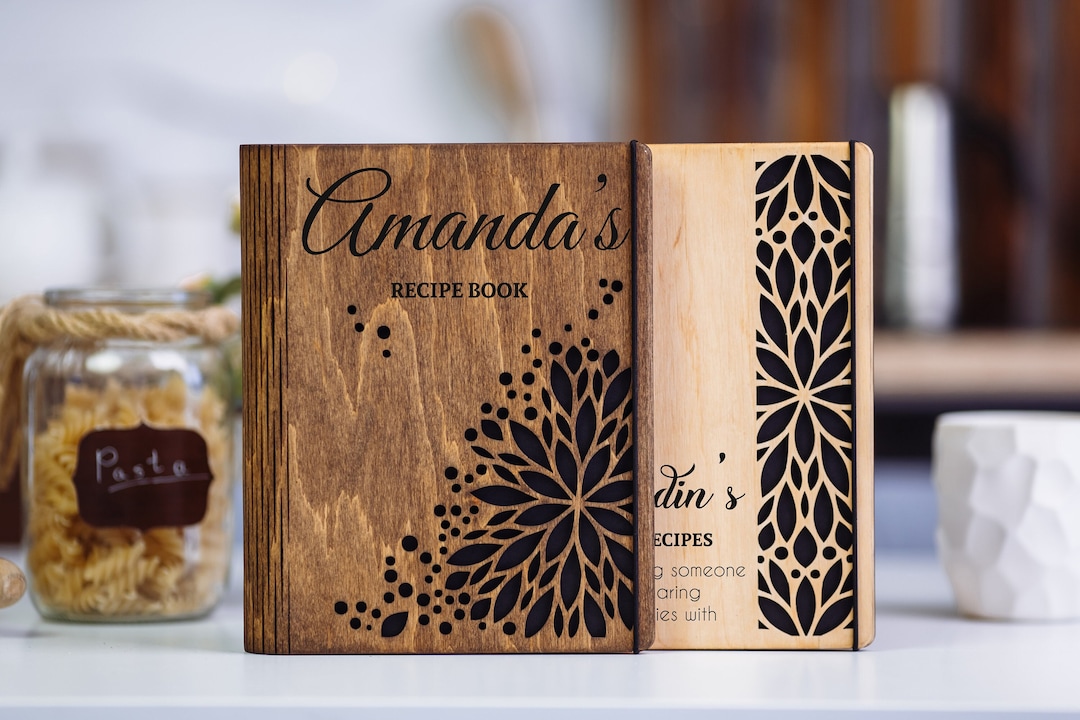 Personalized Wooden Recipe Book: Family Heirloom Cookbook Binder - Etsy